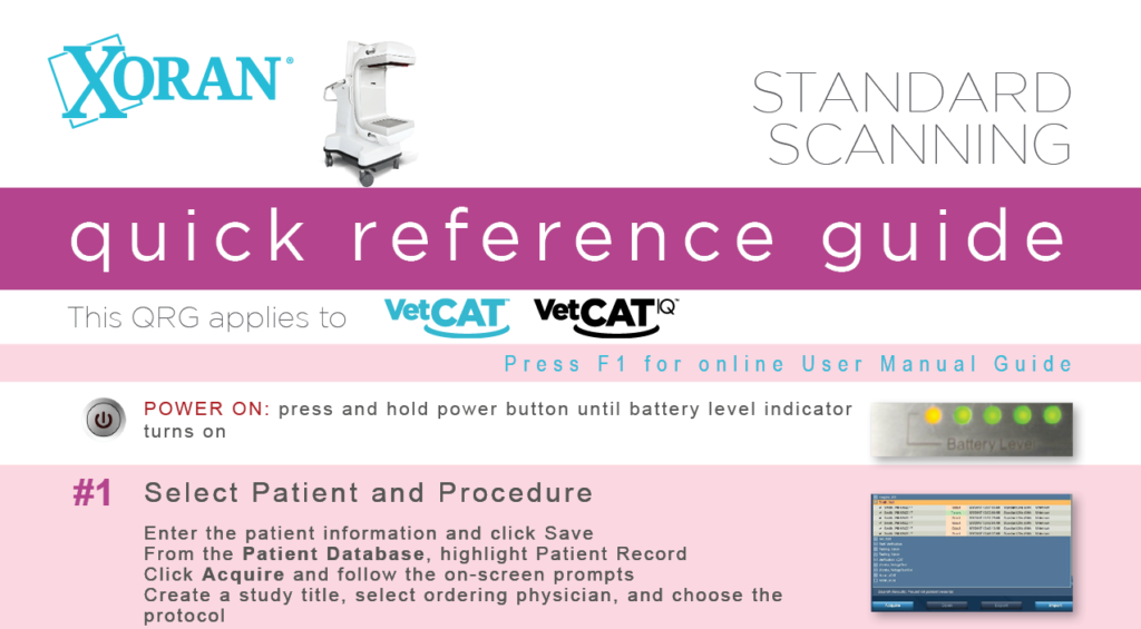 Xoran's Quick Reference Guides - Xoran Technologies LLC